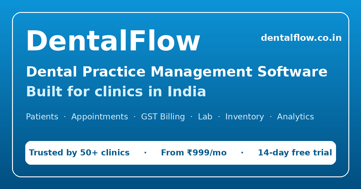 DentalFlow — #1 Dental Practice Management Software in India | Cloud ...